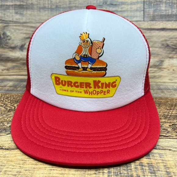 Unbranded | Accessories | Vintage Burger King Mens Trucker Hat Red ...